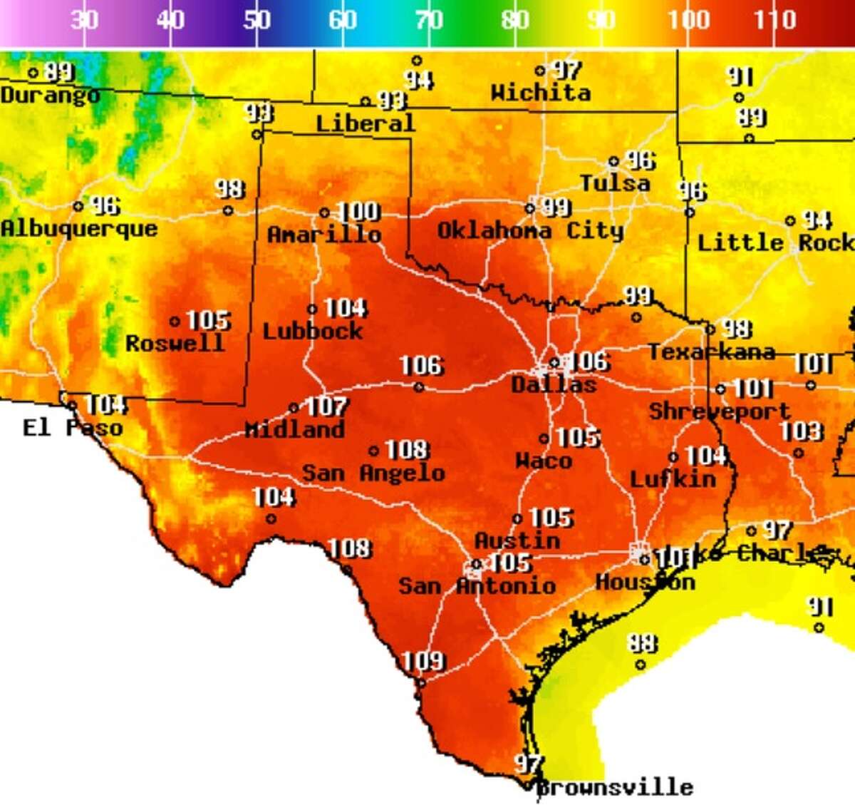 High temps continue in Laredo, daily records projected to be tied