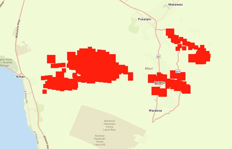 Maui fire maps show where multiple wildfires are burning