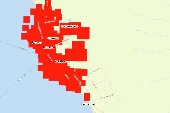 Maui fire maps show where multiple wildfires are burning