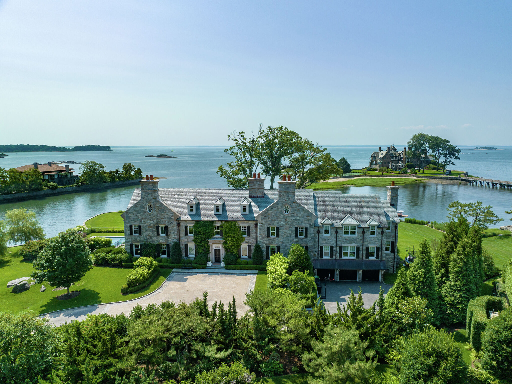 Greenwich mansion overlooking Long Island Sound listed for $57.9M