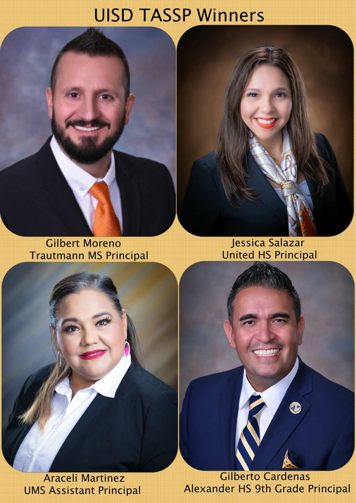 United ISD principals win awards from TASSP for outstanding work