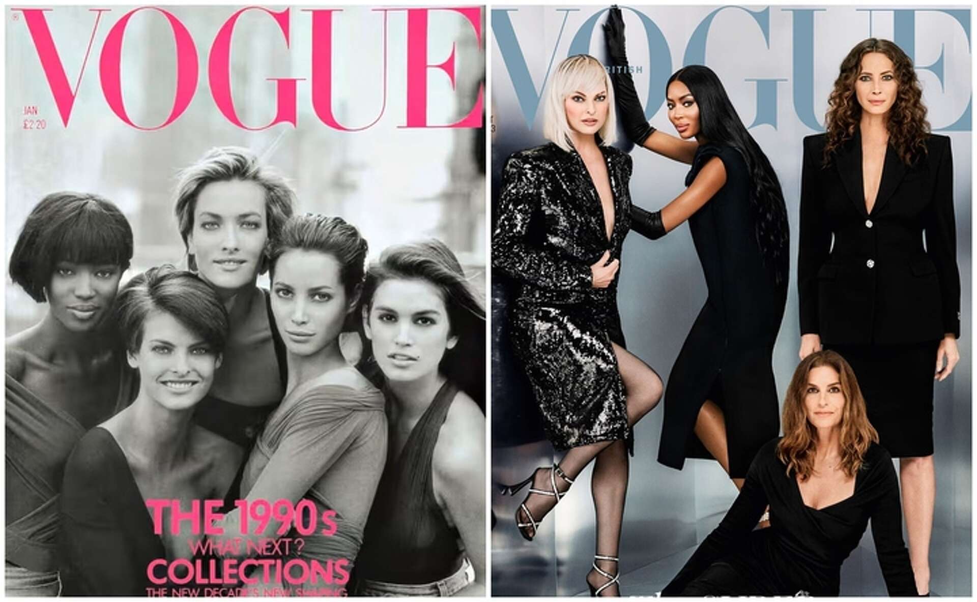 Supermodels Cindy Crawford, Naomi Campbell recreate iconic Vogue cover