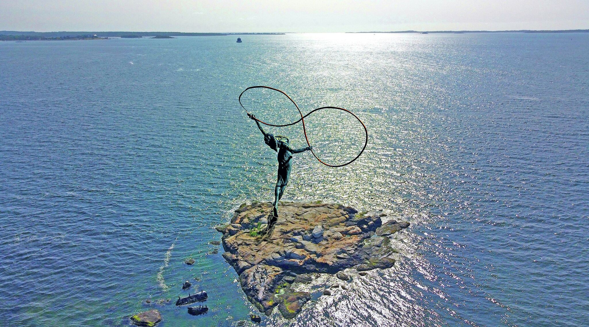 A new sculpture off the New London, CT coast aims to inspire