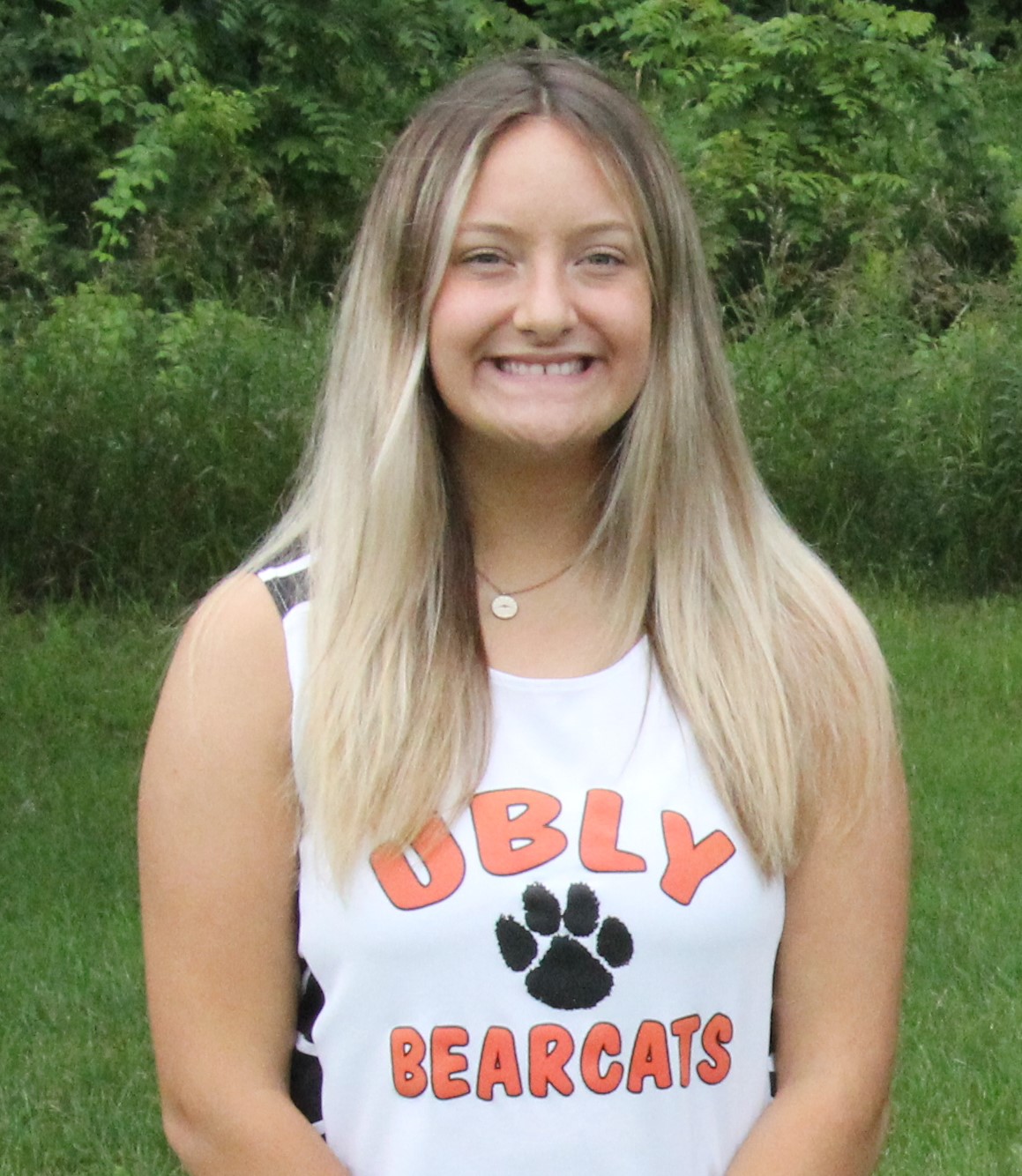 Ubly cross country runner Emily Greyerbiehl is interviewed