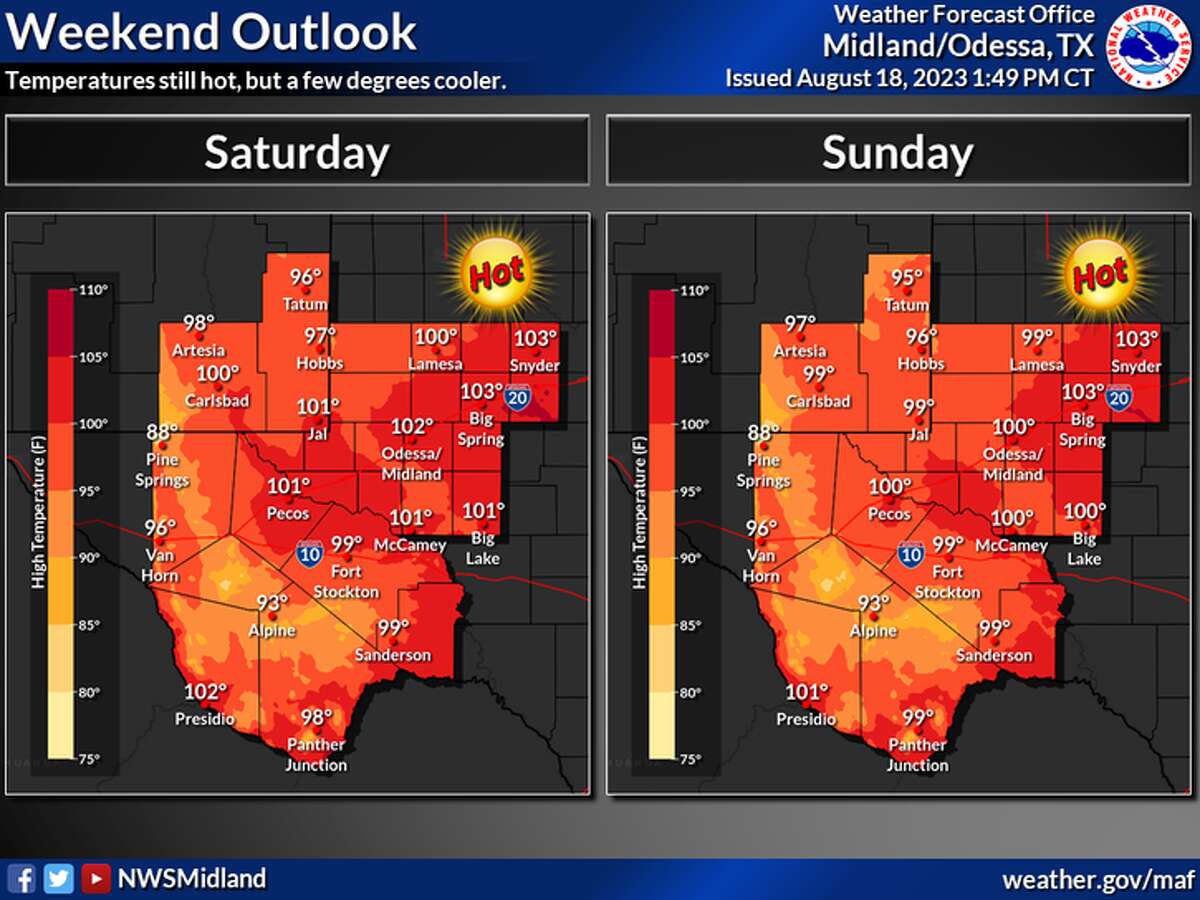 NWS in Midland: Sunny, hot conditions through the weekend