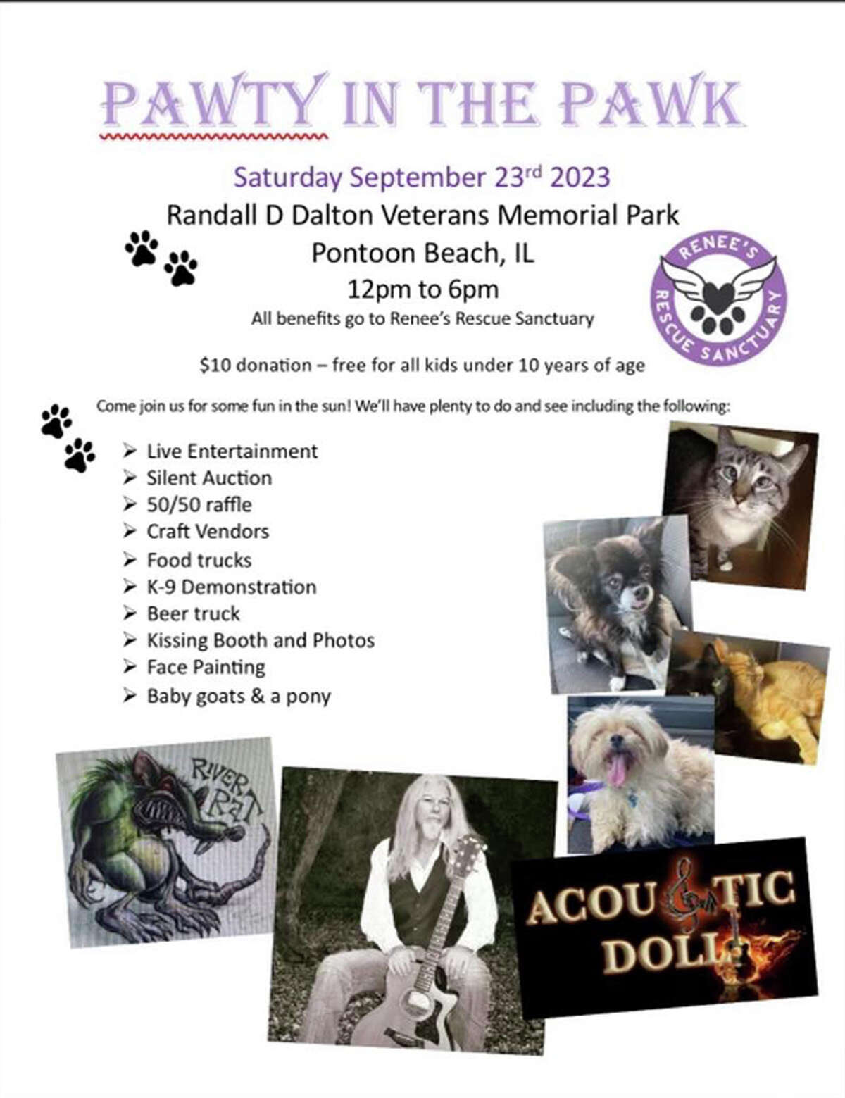 Fundraiser event 'Pawty in the Pawk' supports Renee's Rescue Sanctuary
