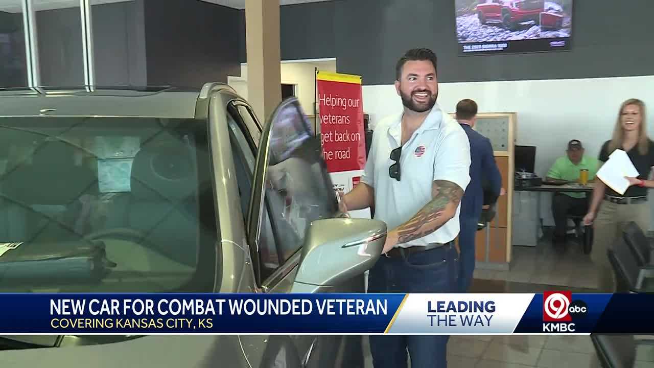 Combat-wounded veteran and father of five receives new car free of charge