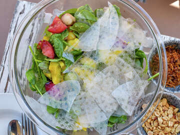 Recipe: Torn Rice Paper and Pluot Salad With Chile-Lime Sauce