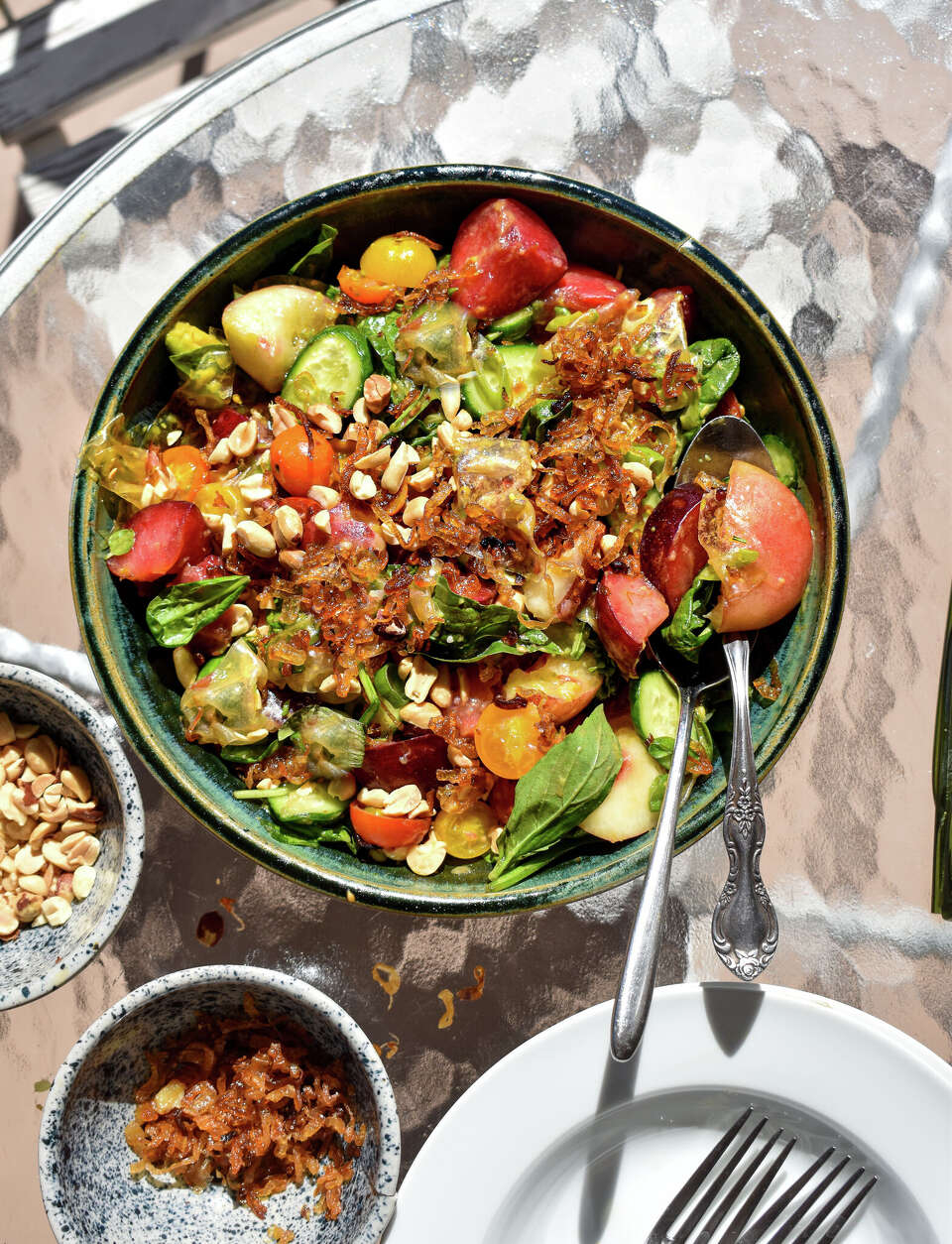 Recipe: Torn Rice Paper and Pluot Salad With Chile-Lime Sauce