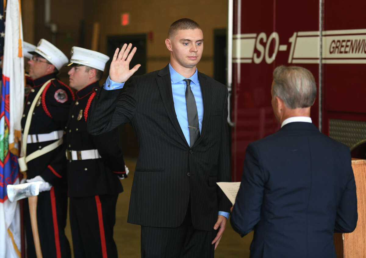 In photos: Greenwich swears in firefighters, first-ever chaplain
