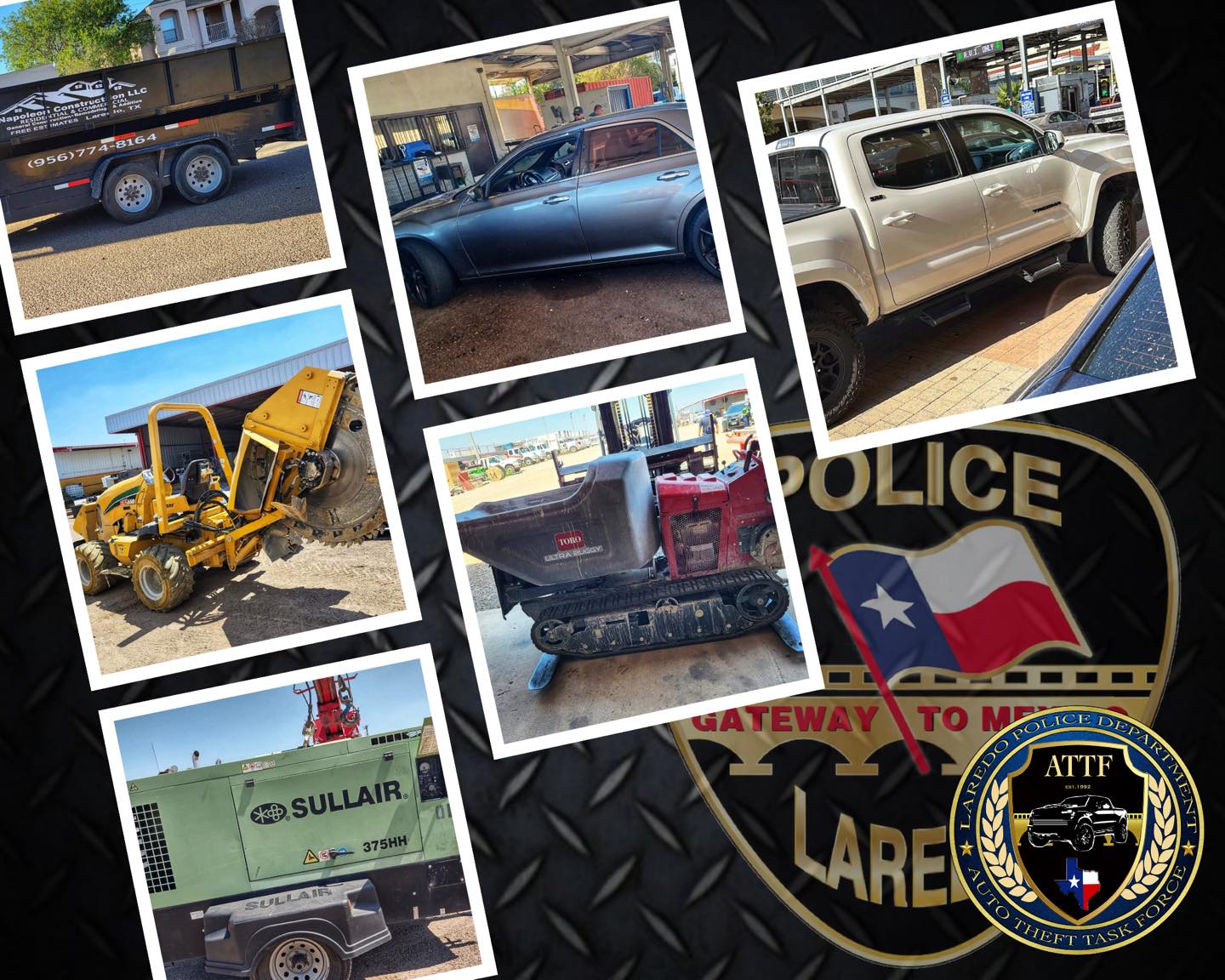 Laredo police auto-theft investigators recover 6 vehicles