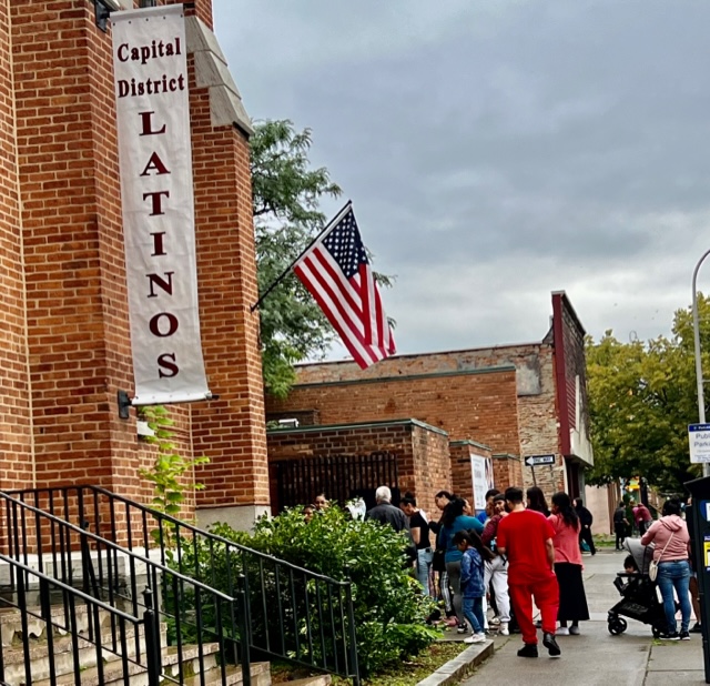 Migrants spend Saturday learning English