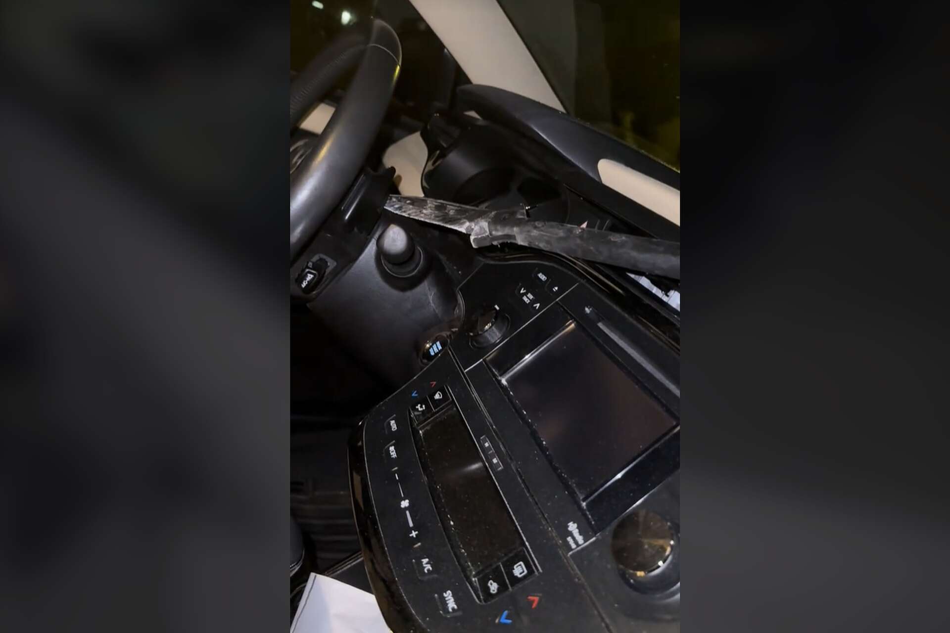 Spear almost impales driver through windshield on Texas highway