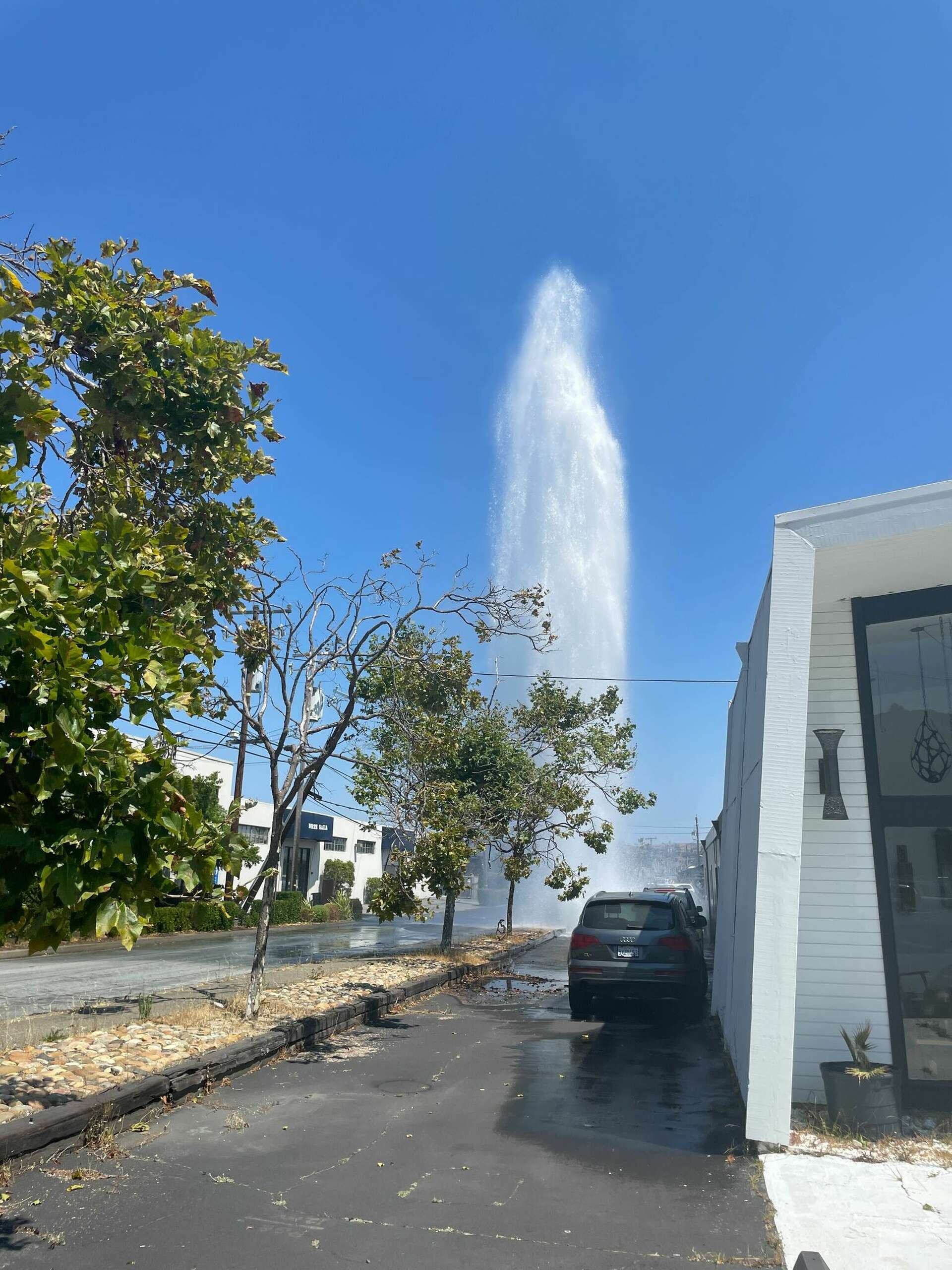 Car crash in Sausalito takes out power pole, fire hydrant