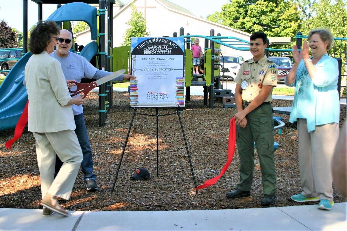 Big Rapids Michigan library dedicates Literacy Playground
