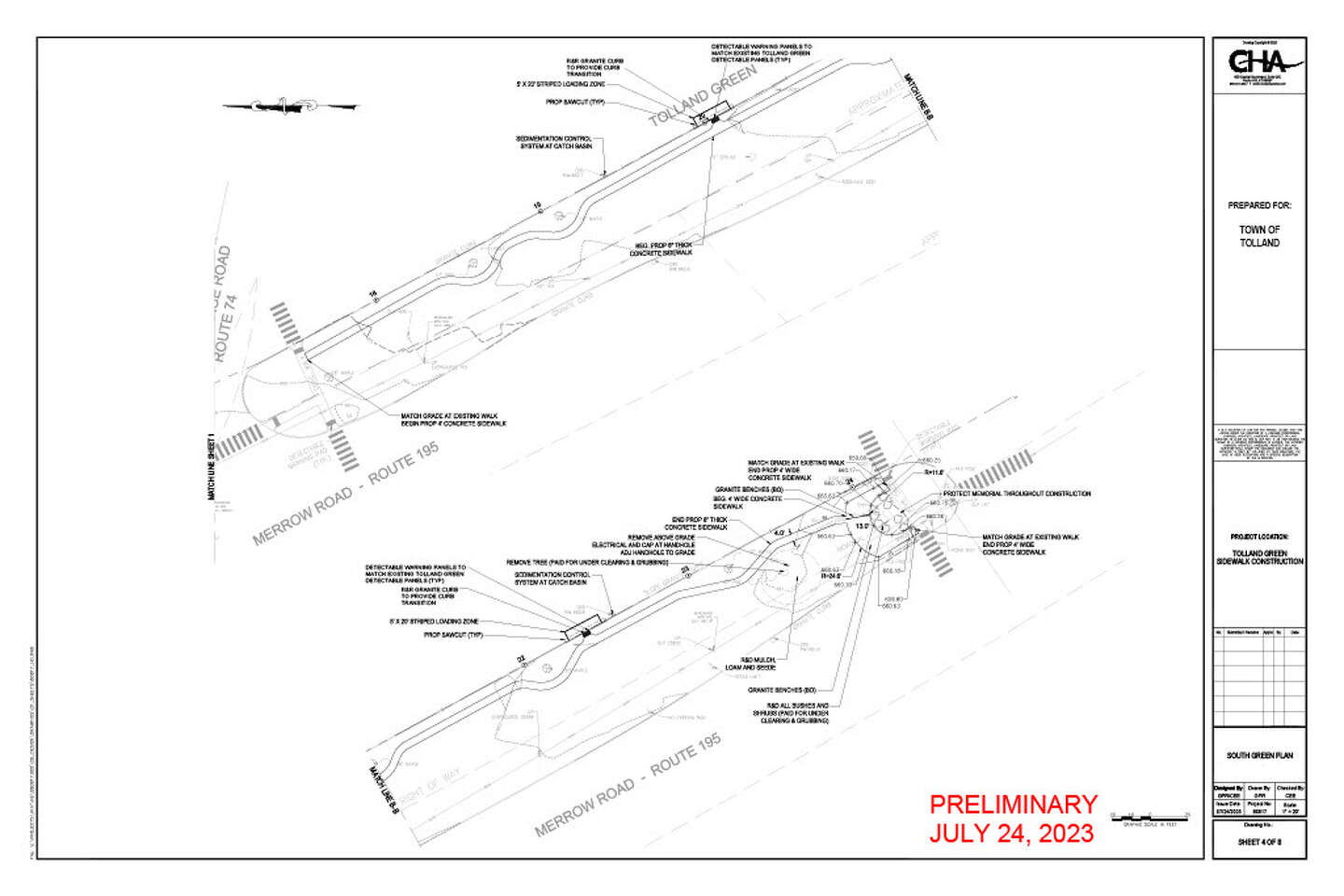 Tolland sidewalk plan sparks debate to preserve historic town green