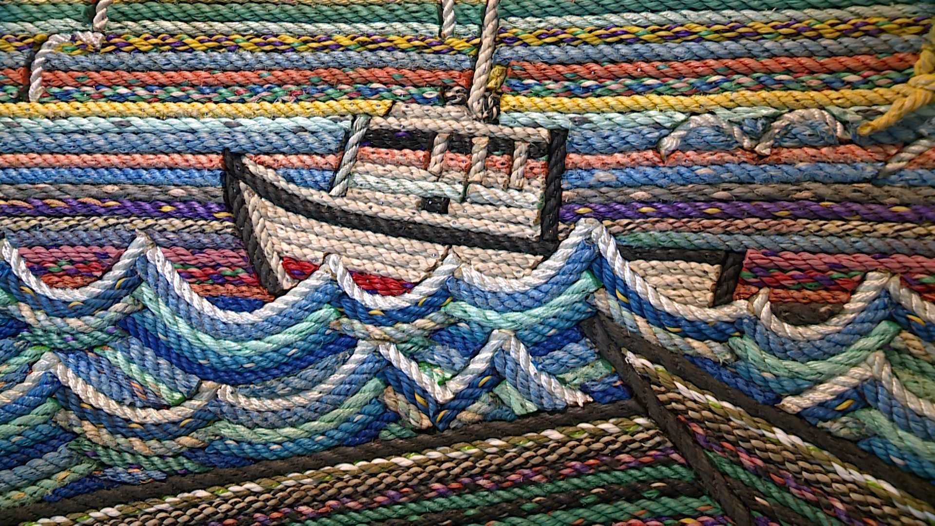 'Art with a mission': Artist turns used lobster rope into amazing art