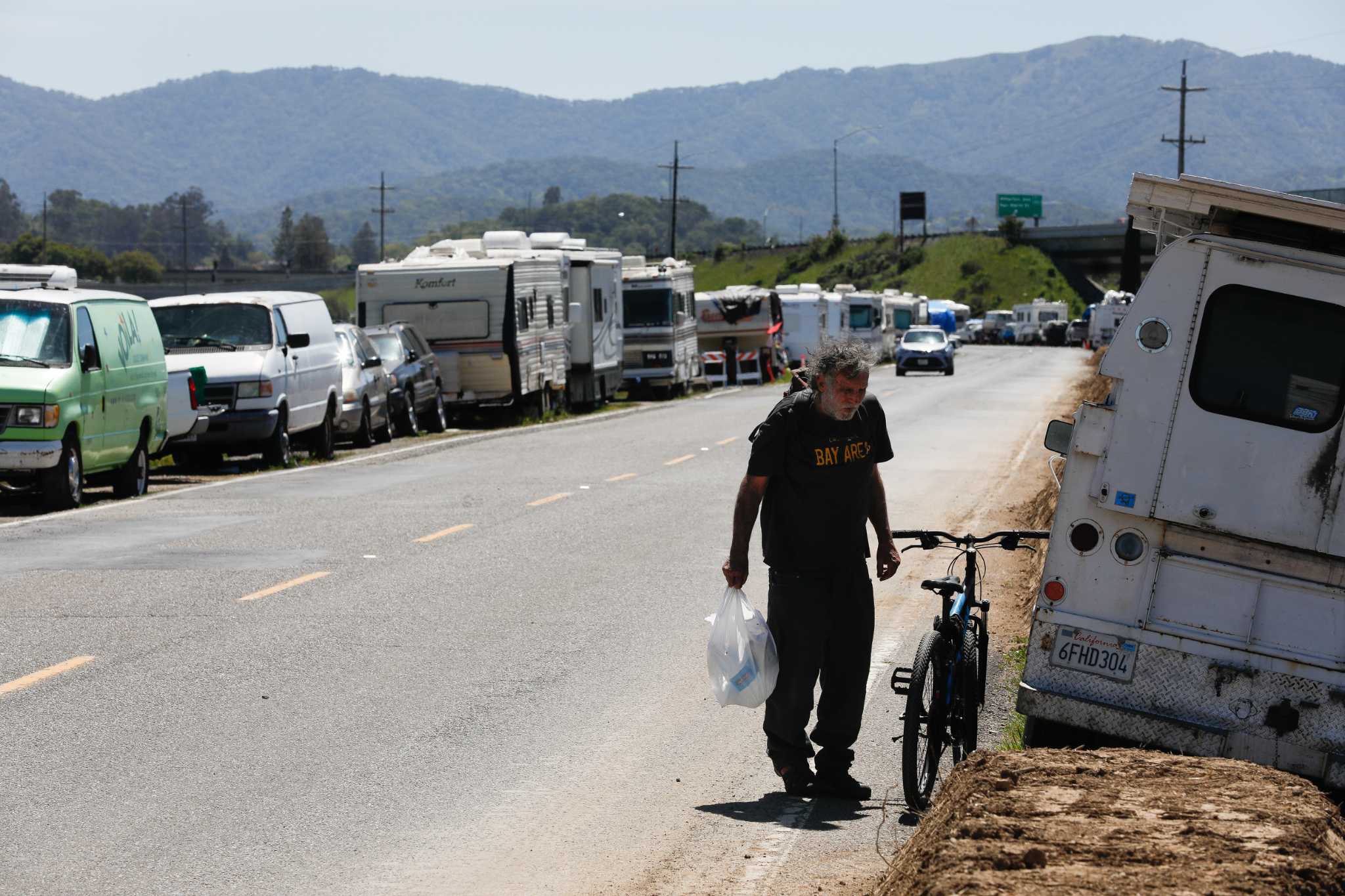 Marin officials unveil plan to clear 2-mile vehicle encampment