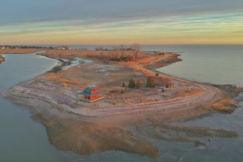 Guilford's Grass Island shack in peril from rising sea levels