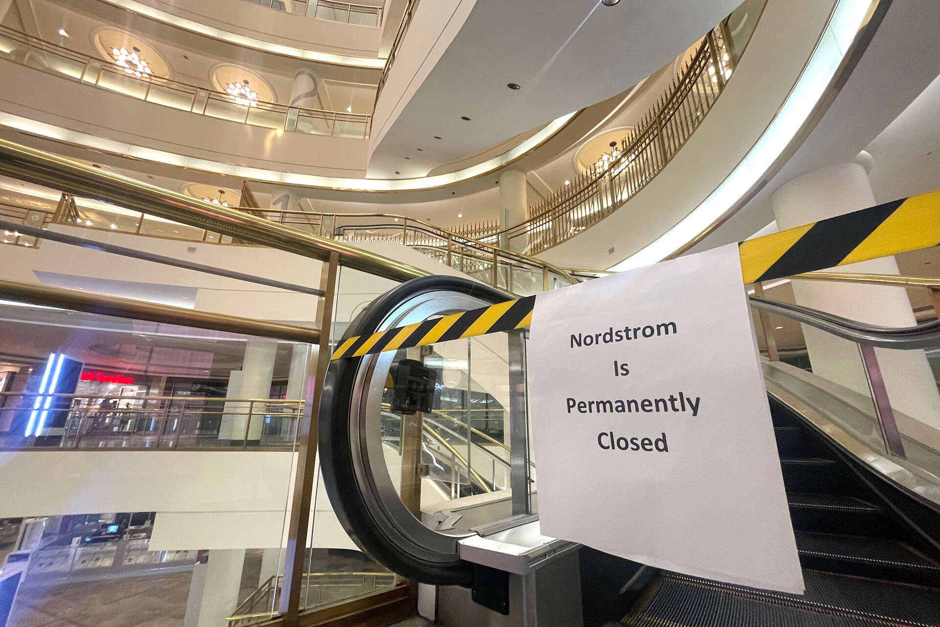 What the SF Centre mall looks like now that Nordstrom is closed