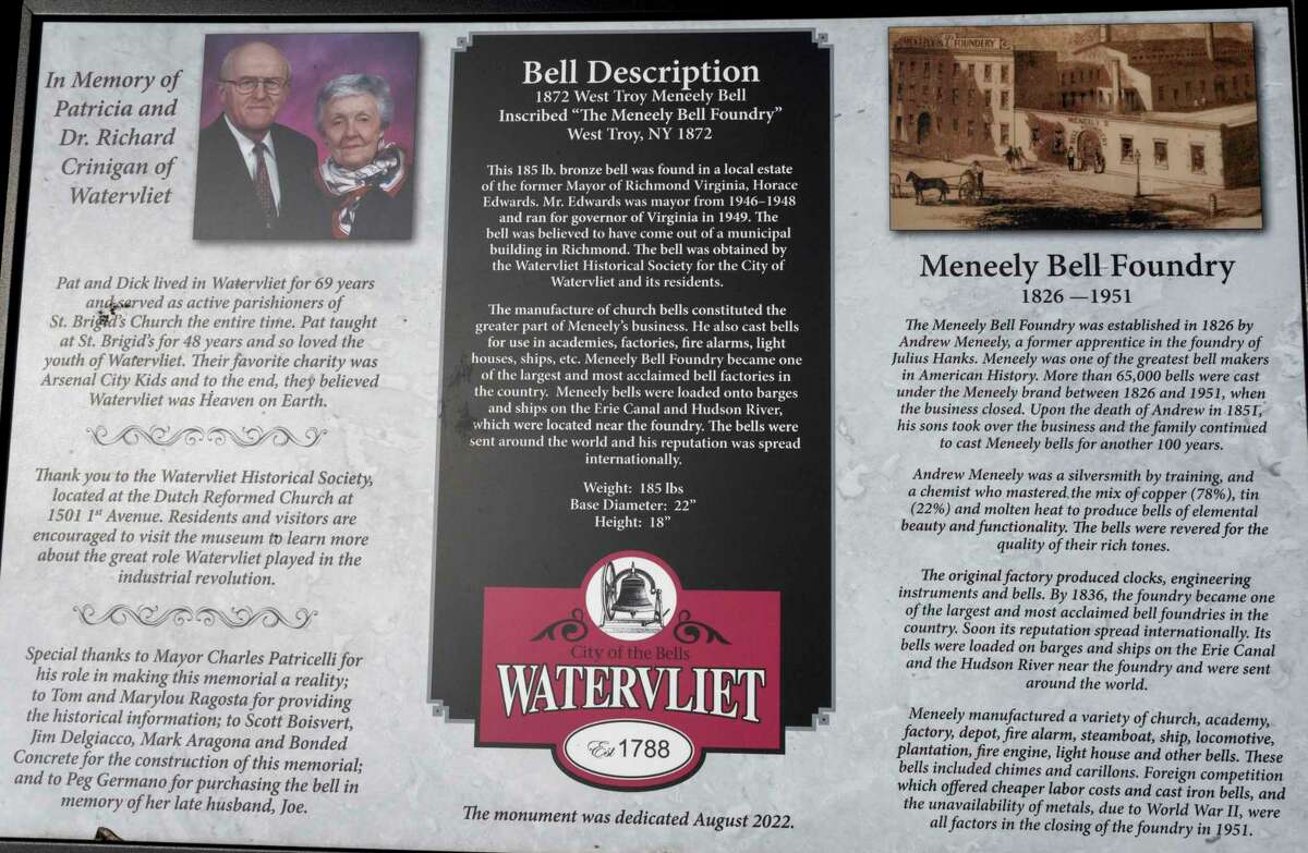 Watervliet claims a historic spot as center of bell making