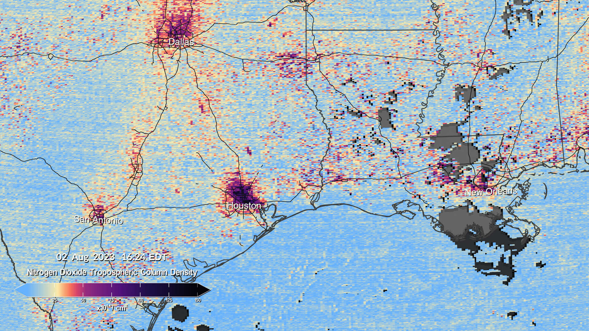 New NASA images show how bad air pollution is now in Texas