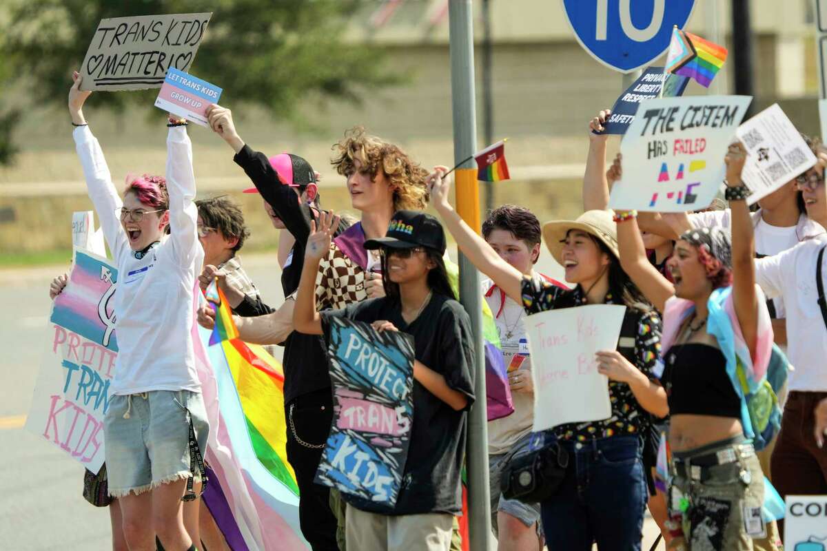 Katy ISD students gather to protest district’s new transgender policy