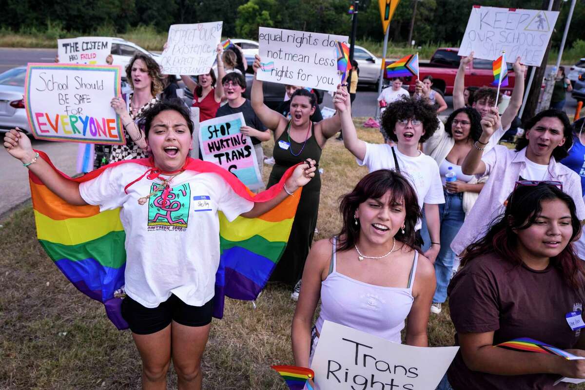 Katy ISD students gather to protest district’s new transgender policy