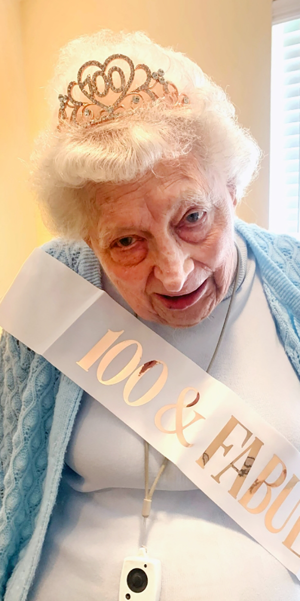 Emma Knoth celebrating her 100th birthday