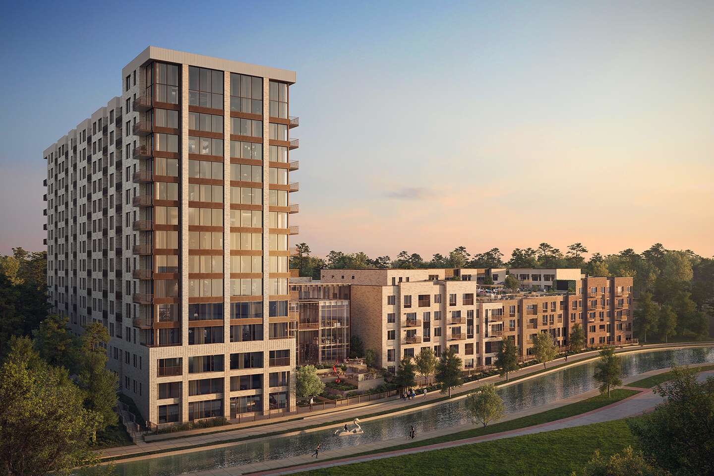The Woodlands' first high-rise apartment tower breaks ground