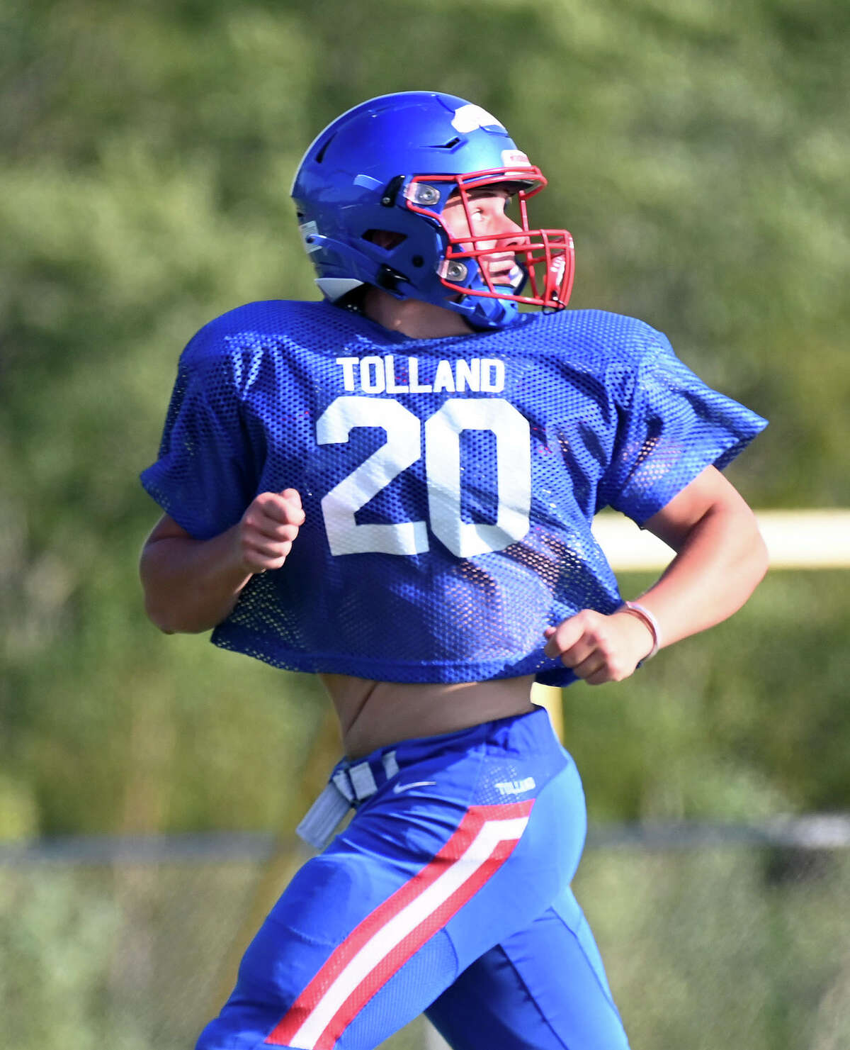 AJ Cady, son of late Tolland football coach Scott Cady, a senior.