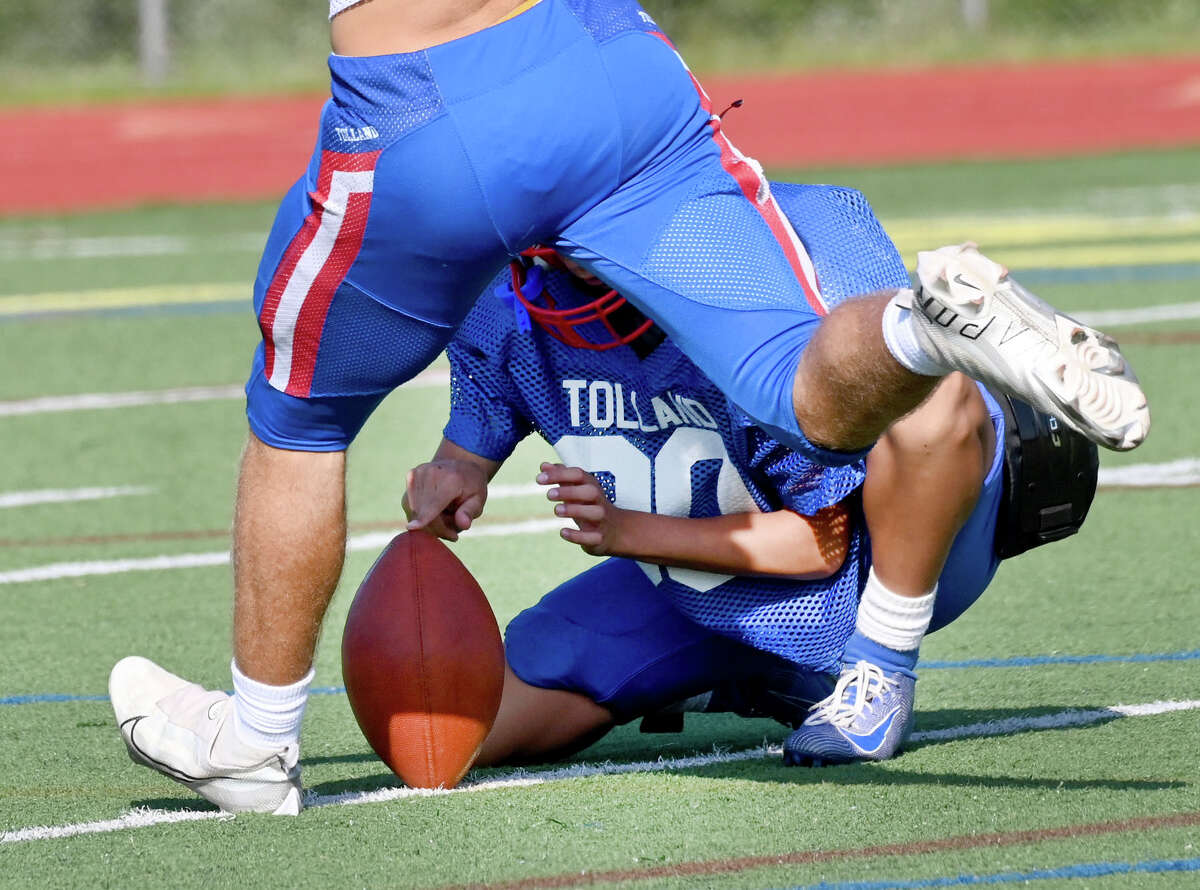 AJ Cady, son of late Tolland football coach Scott Cady, a senior.