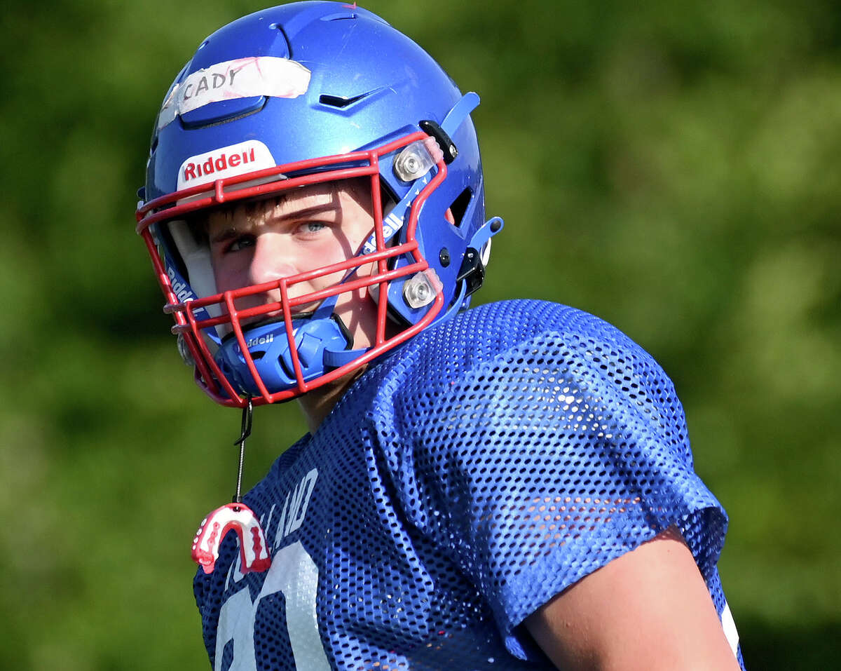 AJ Cady, son of late Tolland football coach Scott Cady, a senior.