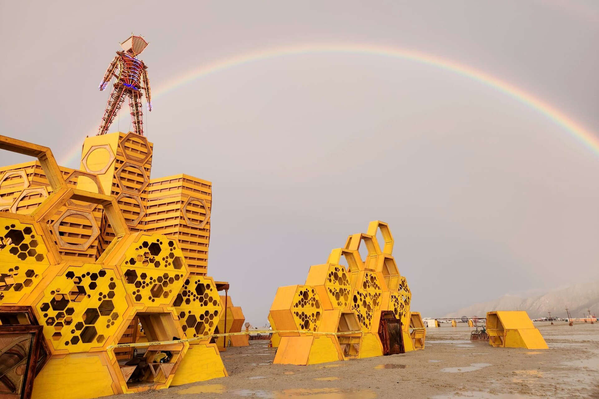 Burning Man spirits raised by rare weather phenomena