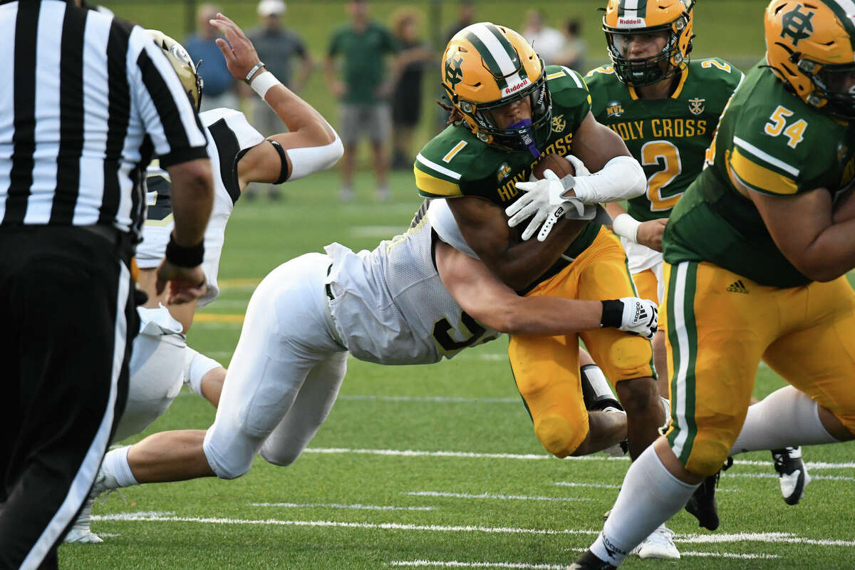 Holy Cross defeats Woodland in CT high school football opener