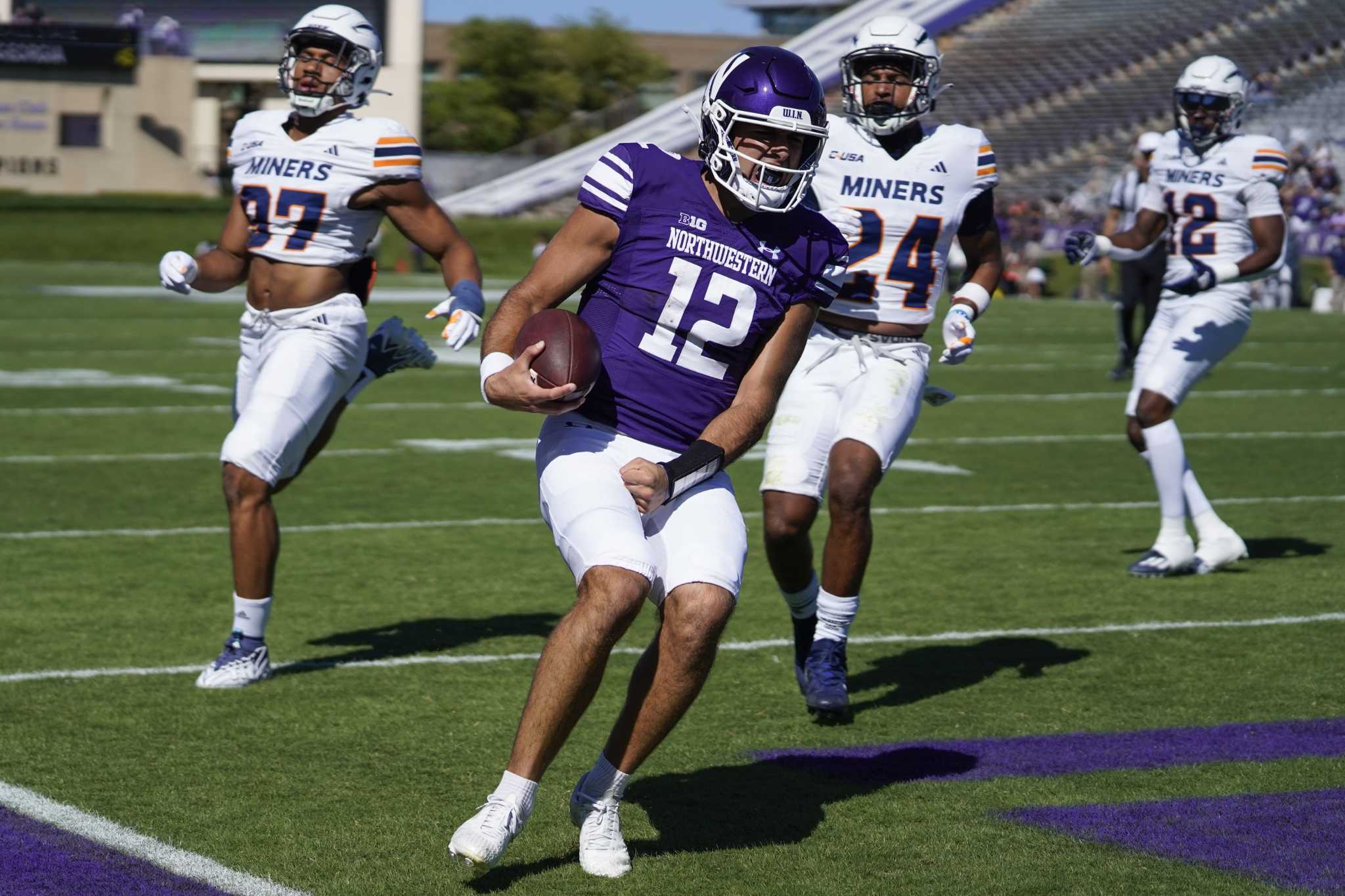 NCAA football: UTEP Miners get trounced by Northwestern Wildcats