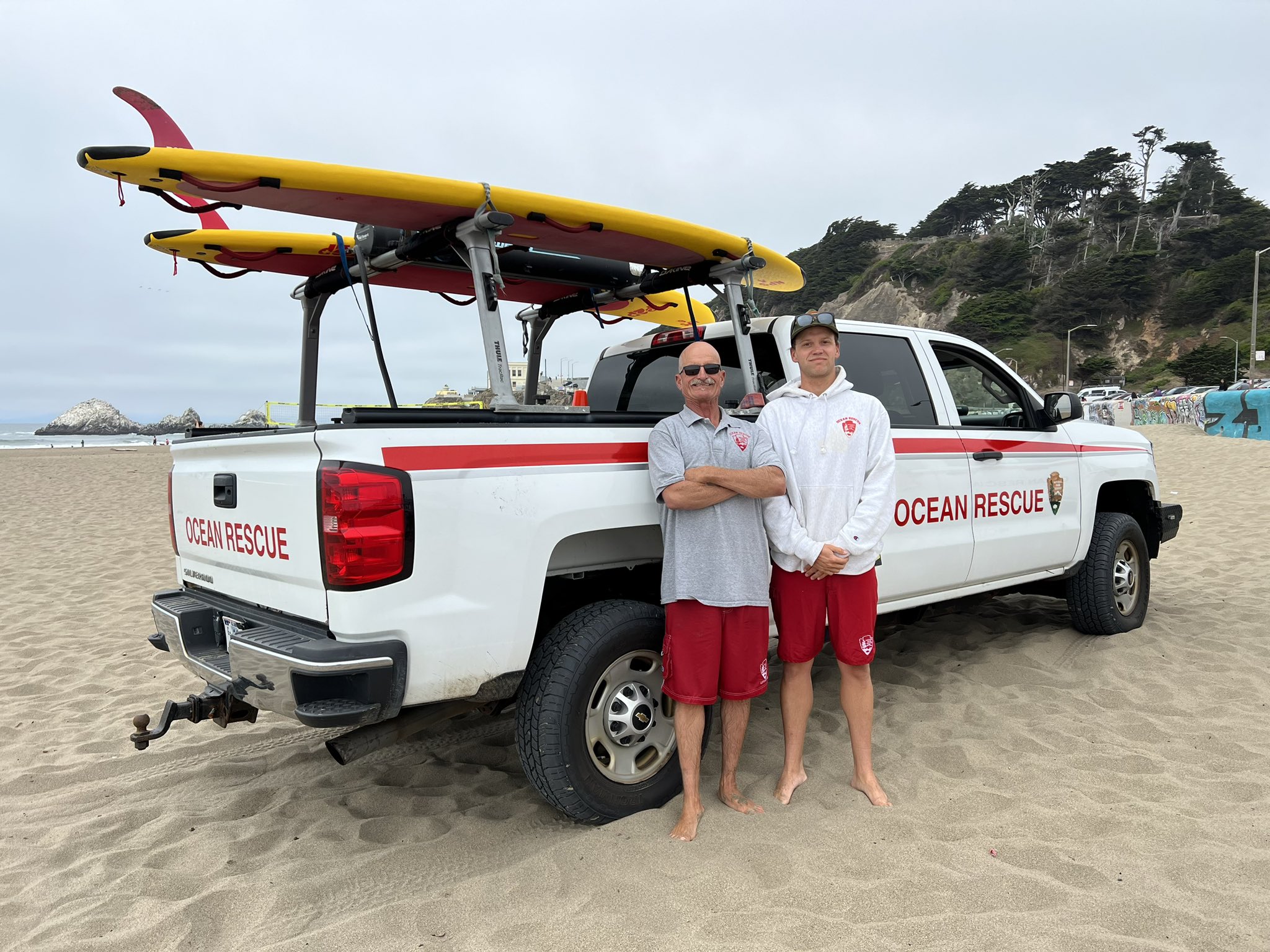 Four teens and adult rescued from Ocean Beach riptide