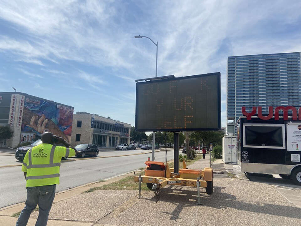 Houston road sign hijacked with obscene message