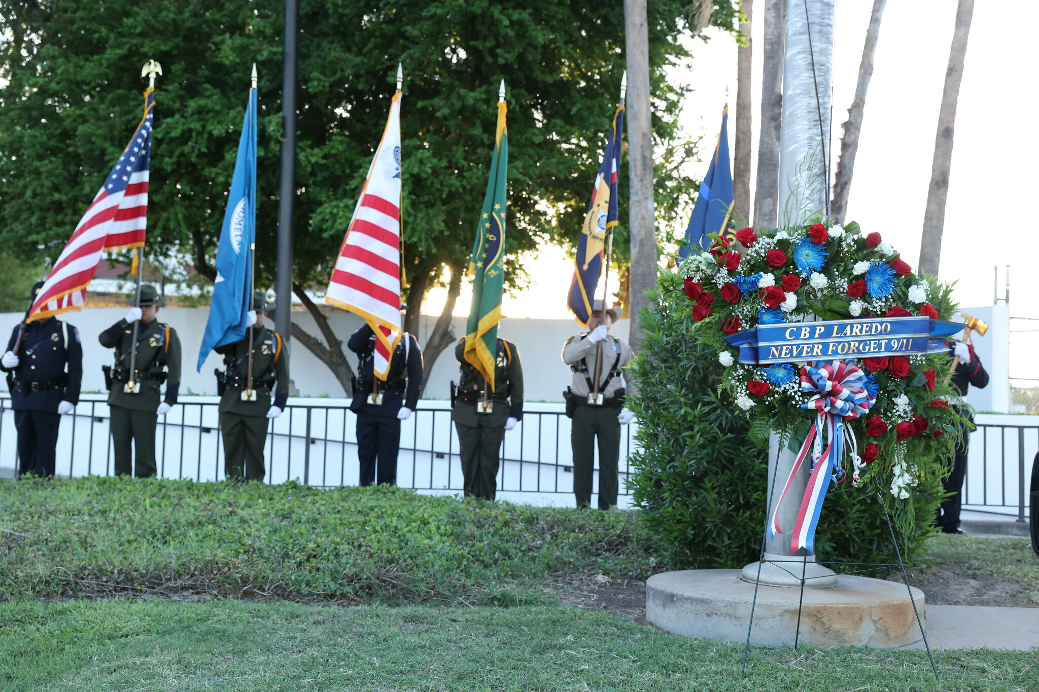 9/11 Memorial Ceremony held at Laredo's Bridge II by CBP