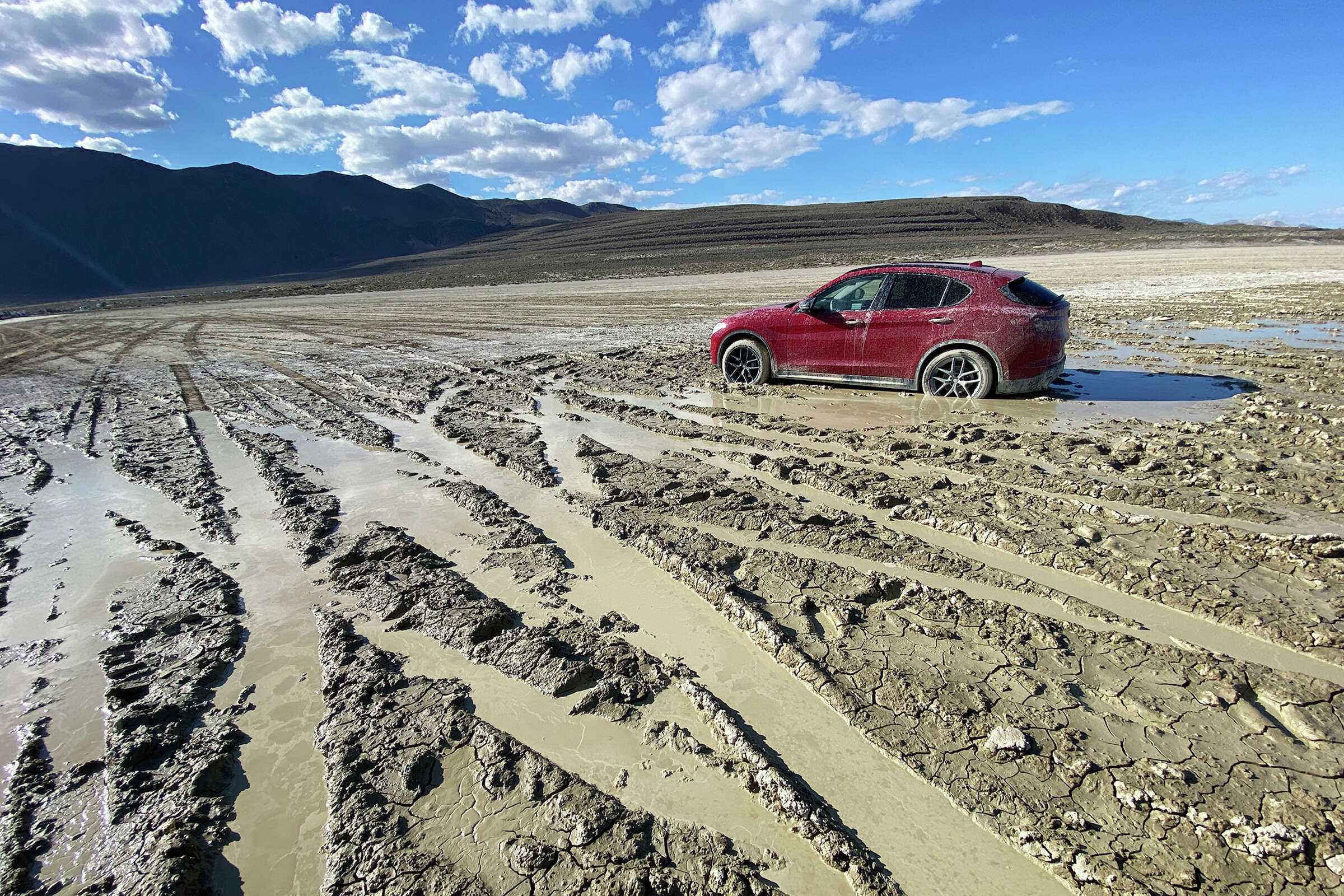 The story of those whose vehicles got stuck in mud during Burning Man