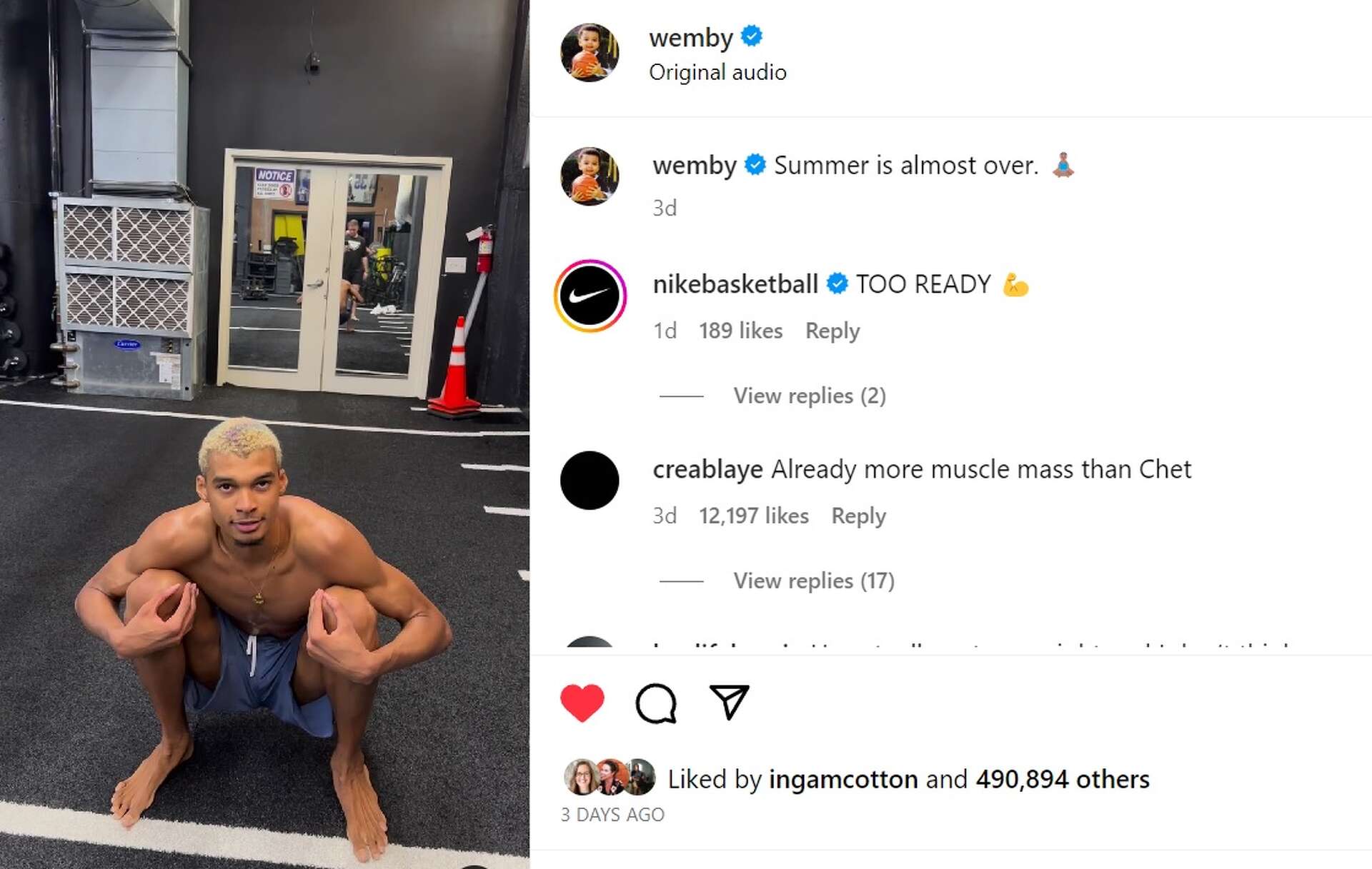 Victor Wembanyama shows off his crazy flexibility