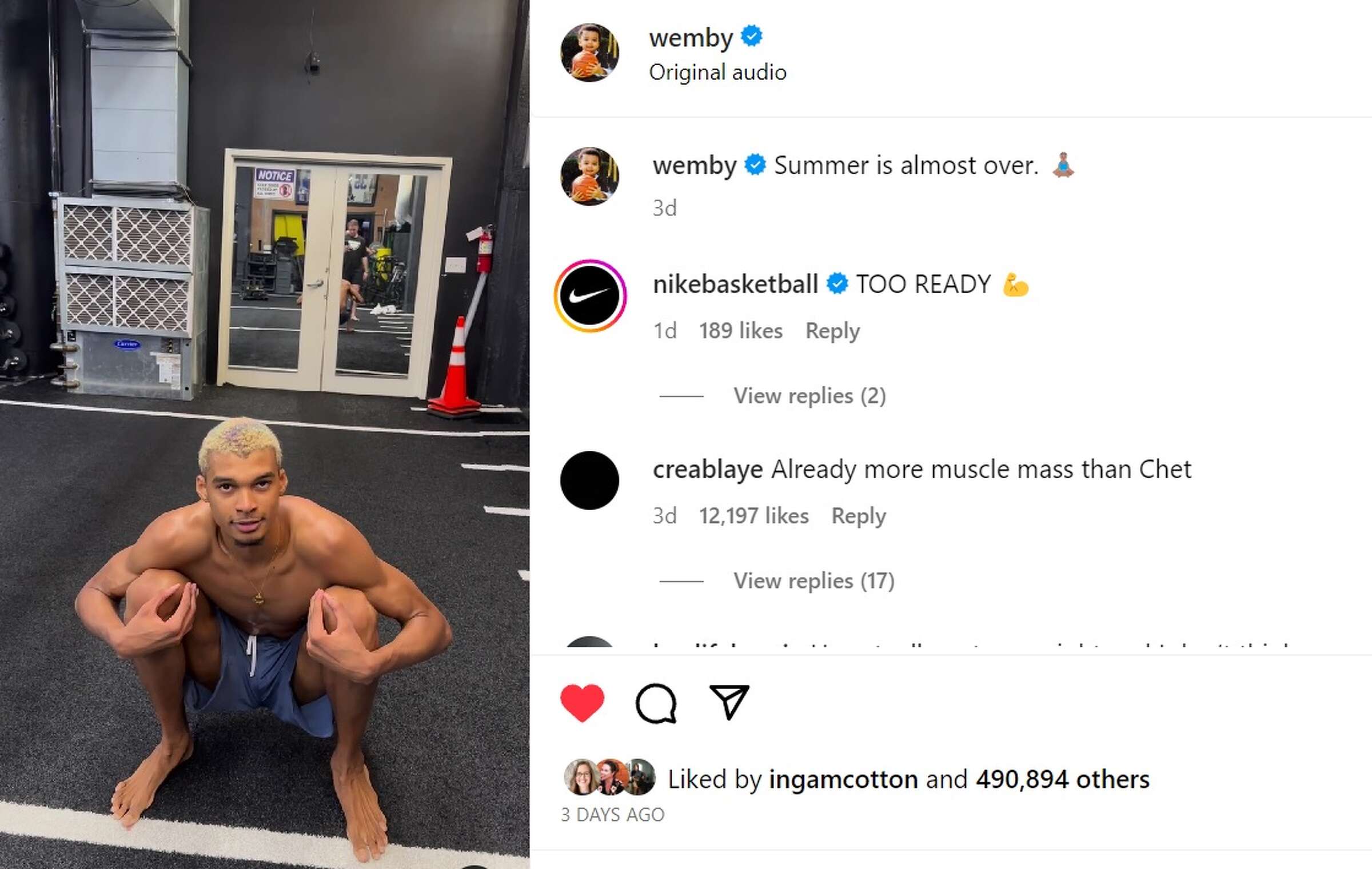 Victor Wembanyama shows off his crazy flexibility