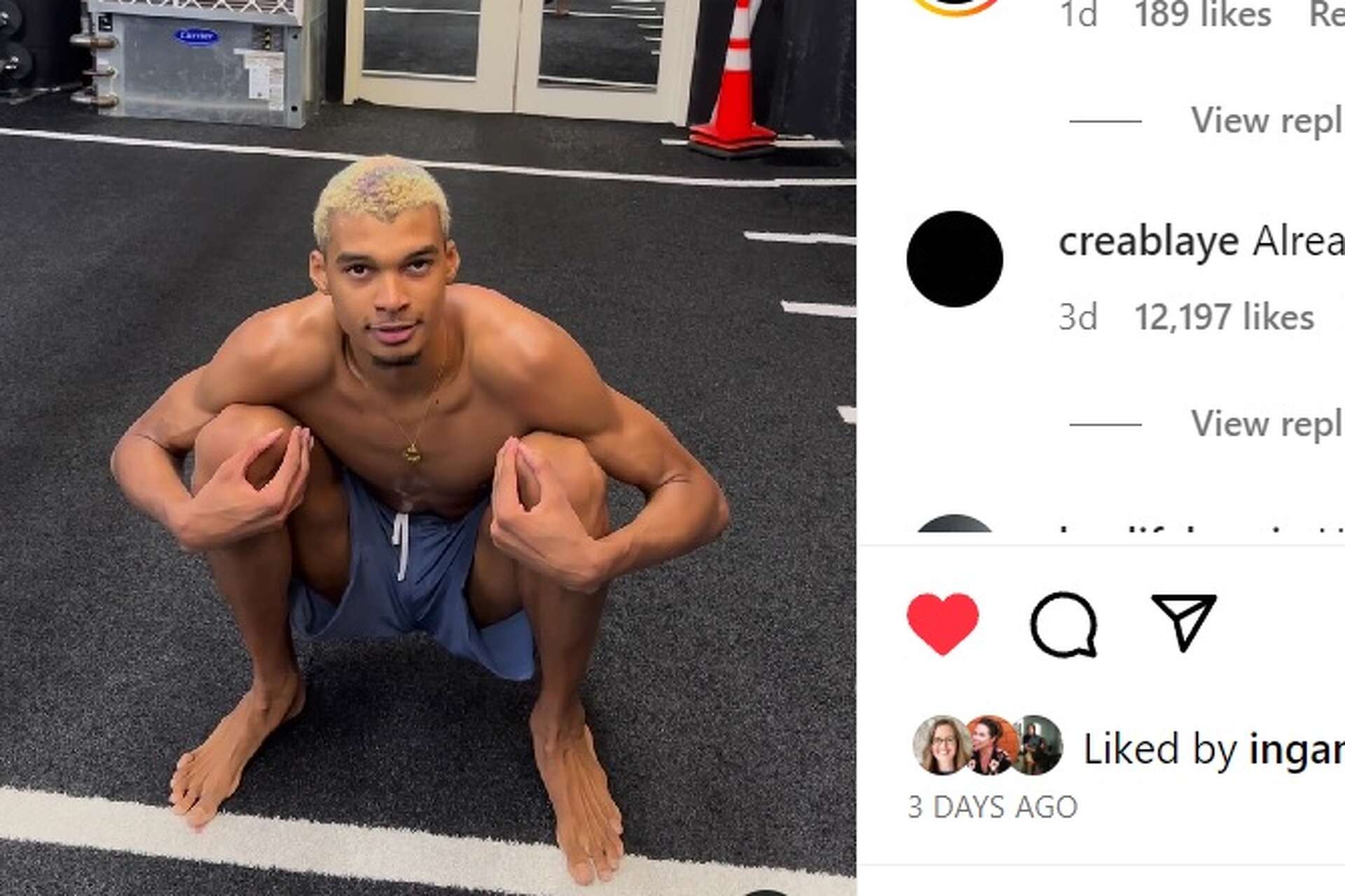 Victor Wembanyama shows off his crazy flexibility