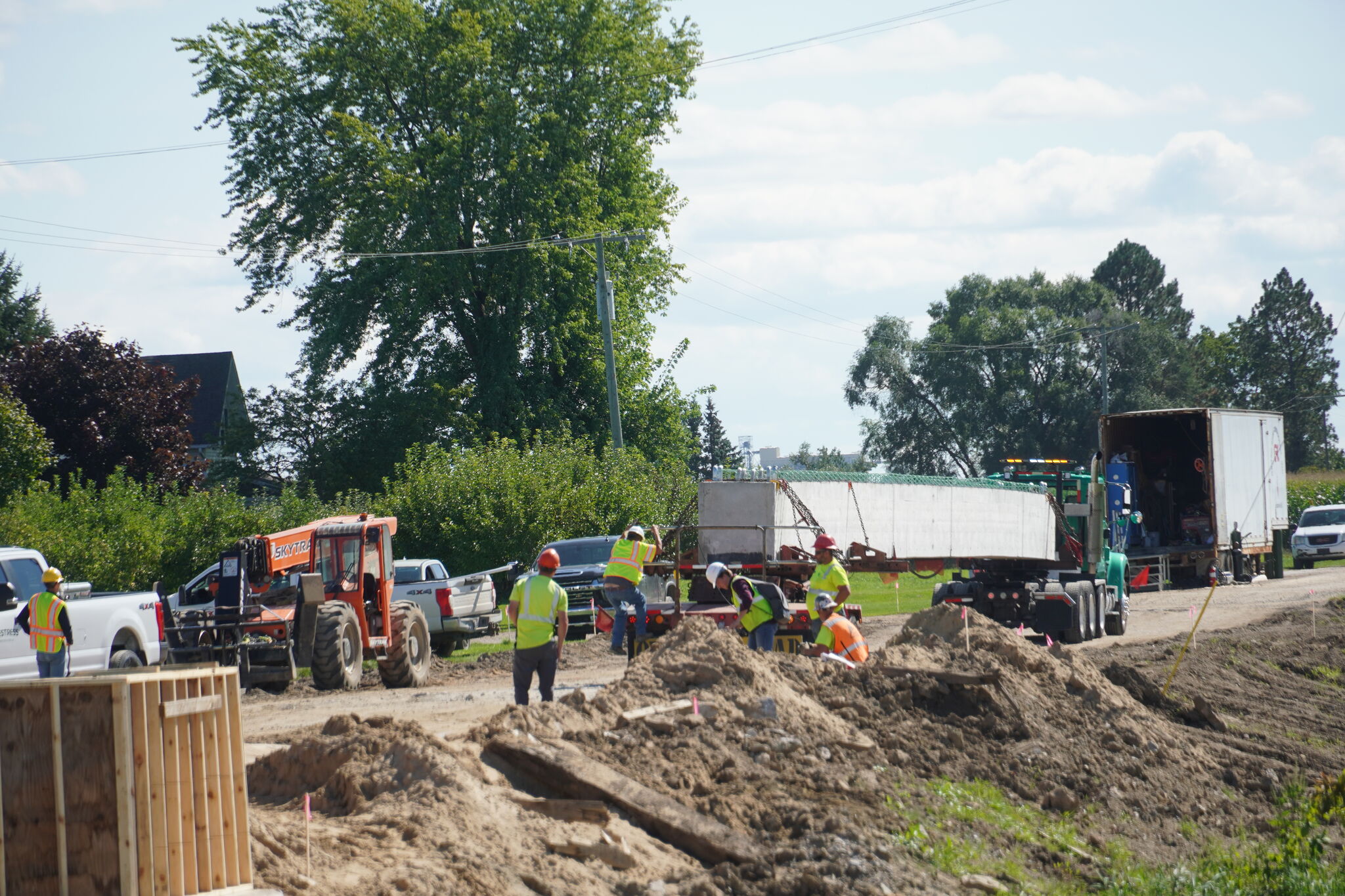 Caseville Road bridge project work continues with new beams installed