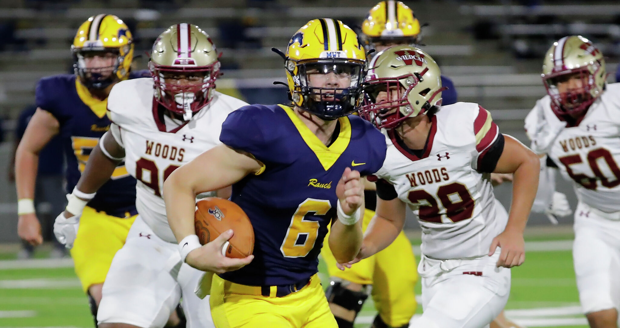 Cy Ranch rolls past Cy Woods; Owen Cossette accounts for 9 TDs