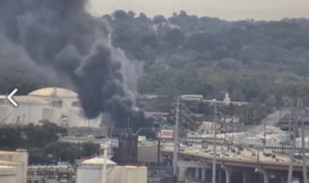 Official: Pile of debris, tires catches fire in New Haven