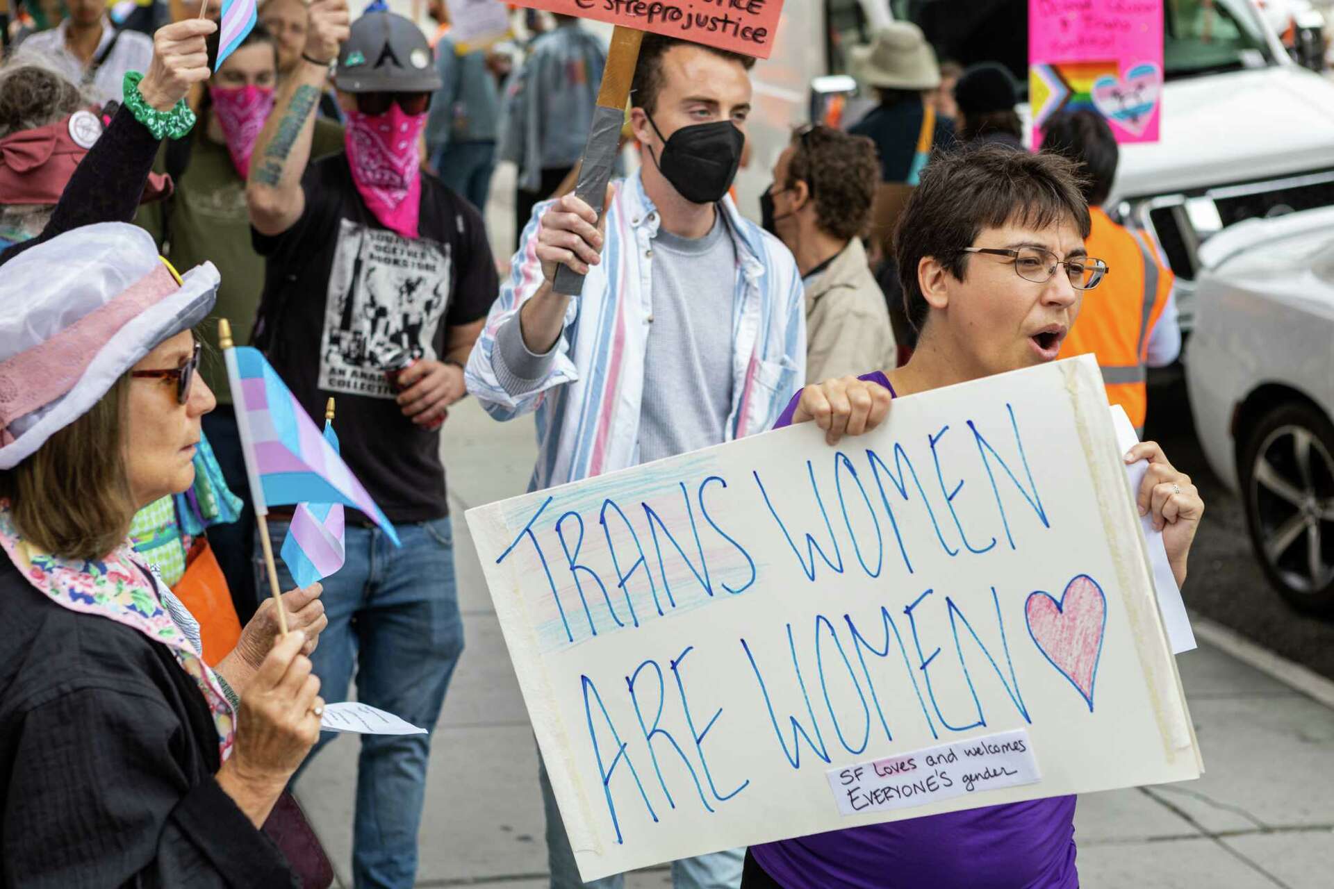 Over 100 protest anti-trans ‘feminist’ convention in S.F.
