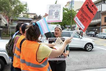 Over 100 protest anti-trans ‘feminist’ convention in S.F.