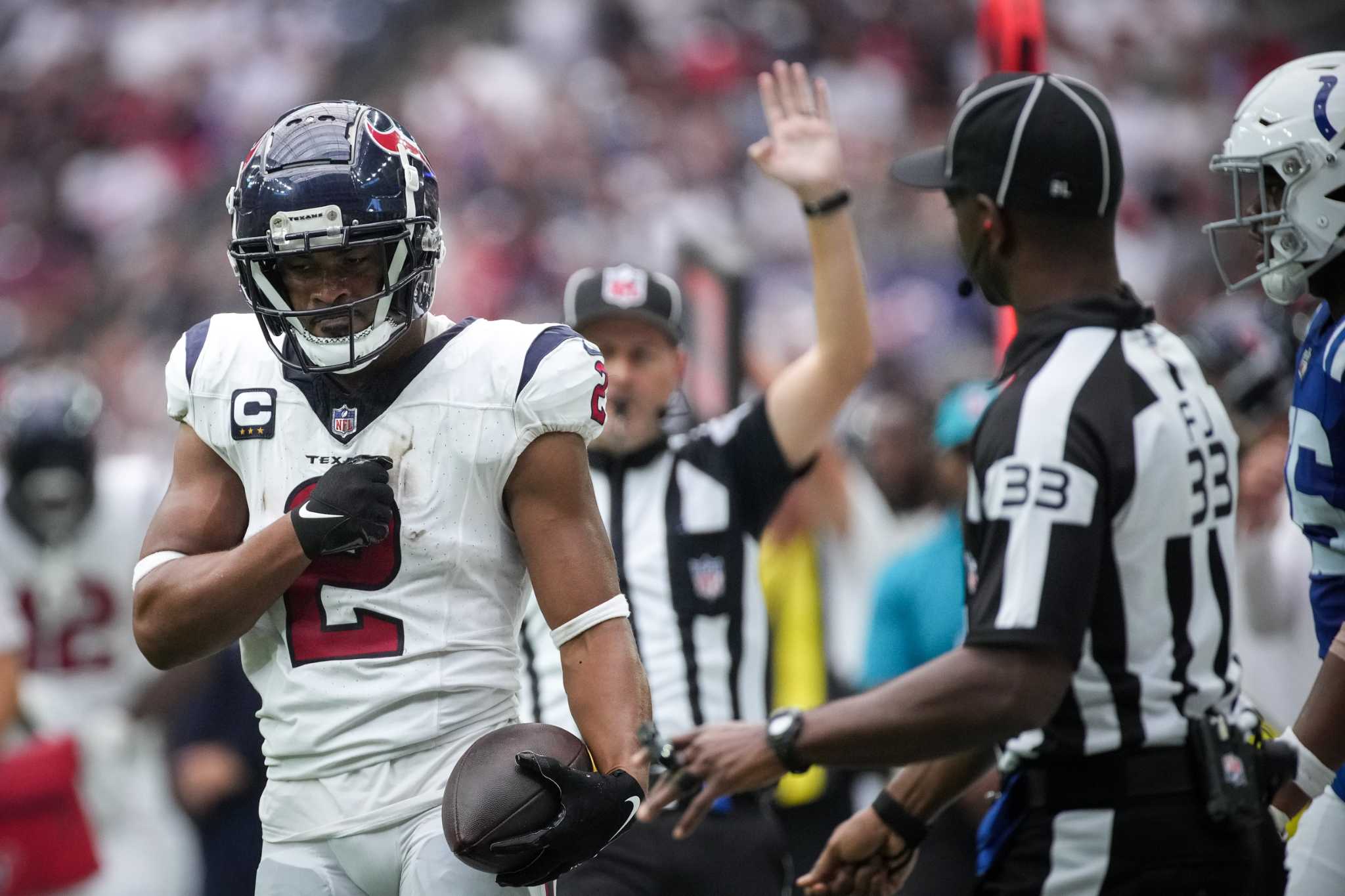 Houston Texans: WR Robert Woods misses practice with foot injury