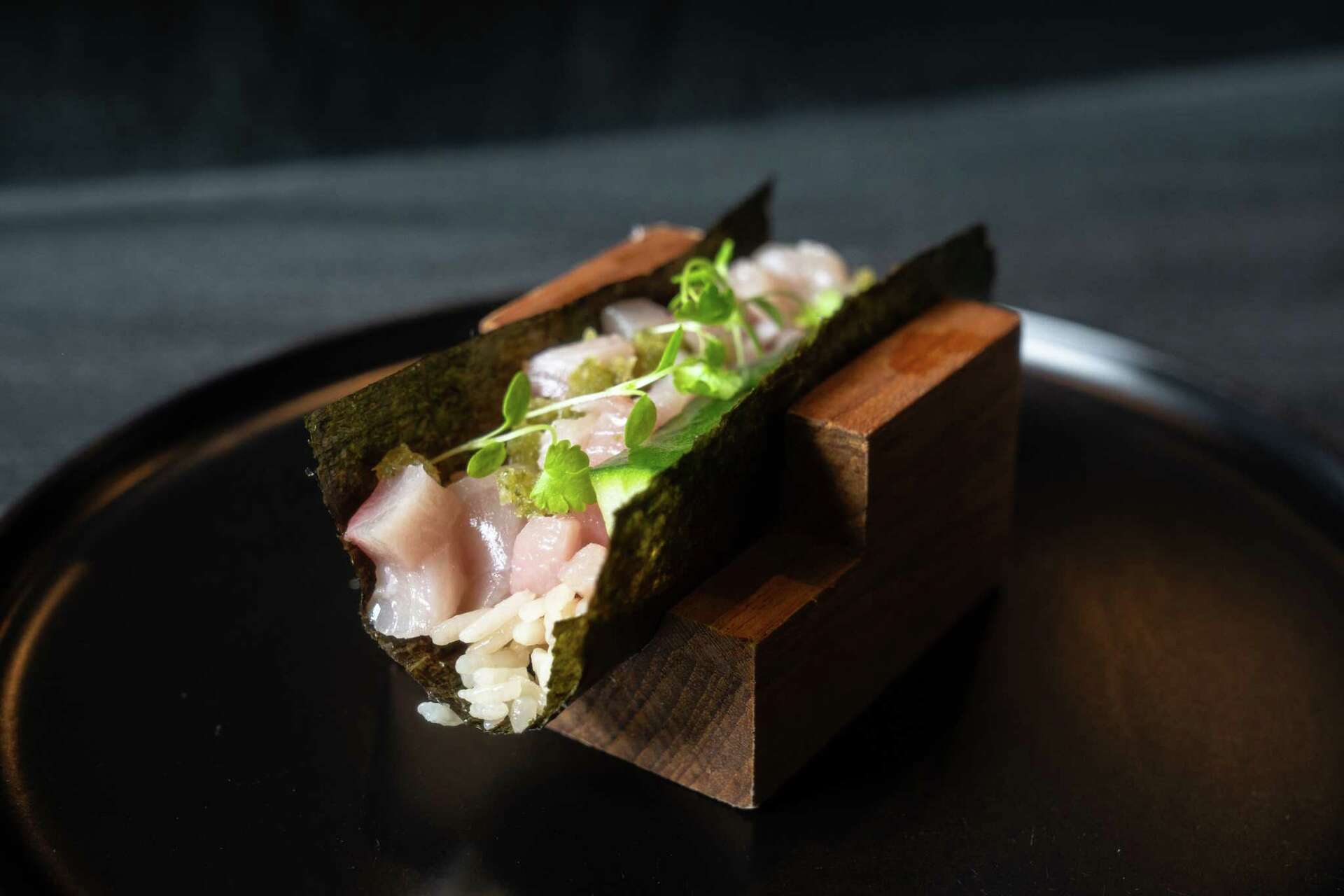 Houston sushi restaurant Norigami opens with hand rolls, speakeasy bar